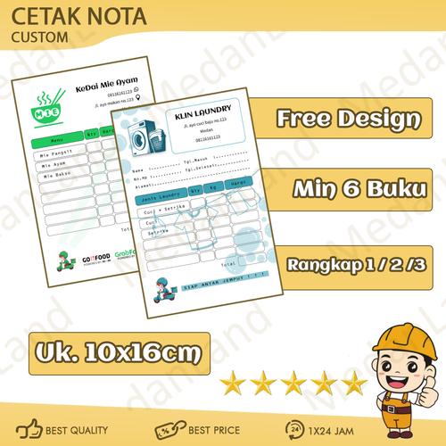 Jual Cetak nota 1/4 folio satuan rangkap 1 2 3 ply custom faktur ...