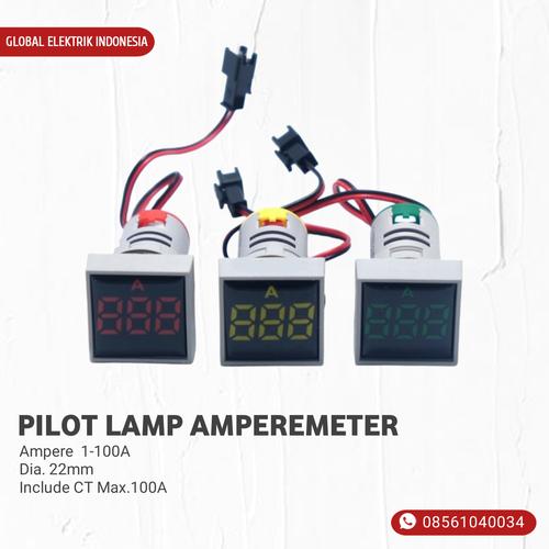 Jual Pilot Lamp LED with Ampere Meter 220VAC Kotak 22mm AD116-22DSAK ...