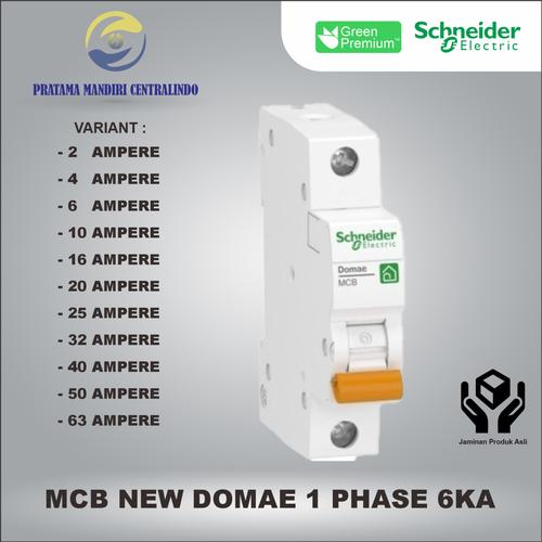 Jual MCB 1 PHASE NEW DOMAE 6kA SCHNEIDER 1 POLE 1P - 2 AMPERE s.d 63 AMPERE - 10A - Jakarta ...