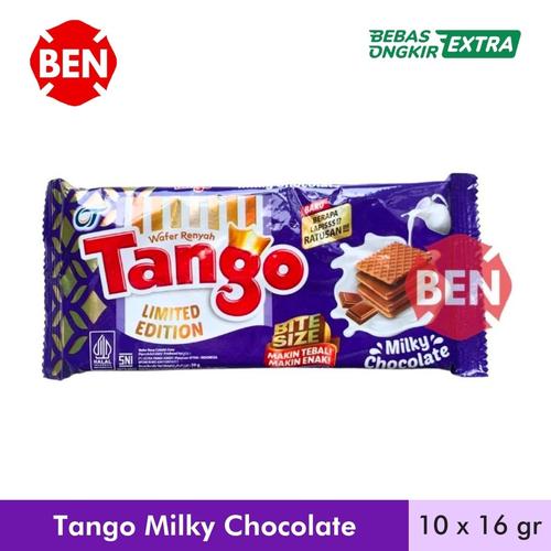 Jual Wafer Tango MILKY CHOCOLATE 1 Pak 10 Pcs 16gr Chocolate Coklat ...
