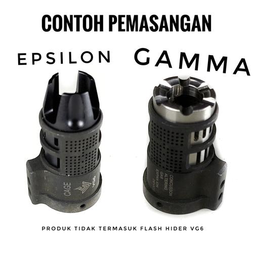 Jual Dummy Blast diverter VG6 Cage airsoft WGB GBBR flash hider Steel ...