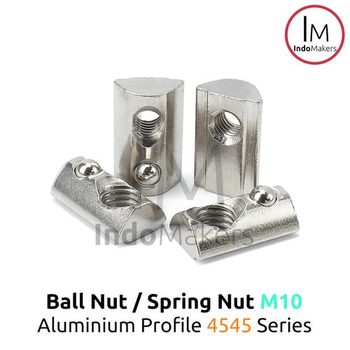 Jual Ball Nut / Spring Nut sliding M10 Aluminium Profile 4545 Series ...