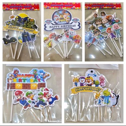 Jual TOPPER CAKE KARAKTER LUCU , MARIO , ANIMAL , DINO - BATMAN ...