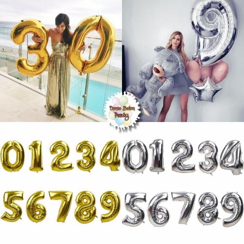 Promo Balon Foil Huruf dan Angka Besar 80cm - gold, angka 6 - Jakarta ...