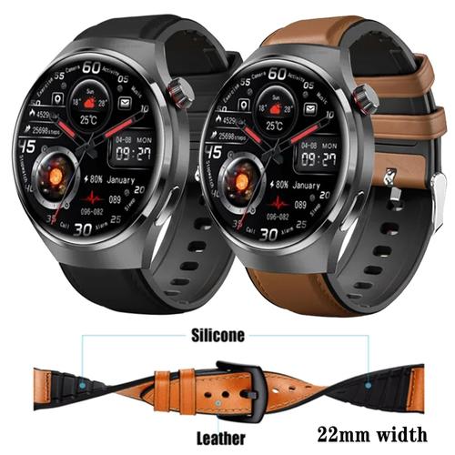 Jual STRAP 22MM TALI JAM LEATHER KULIT RUBBER BAND HUAWEI GT4 / GT 4 ...