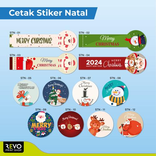 Jual Stiker Natal / Stiker Label / Christmas Sticker / Stiker Toples ...