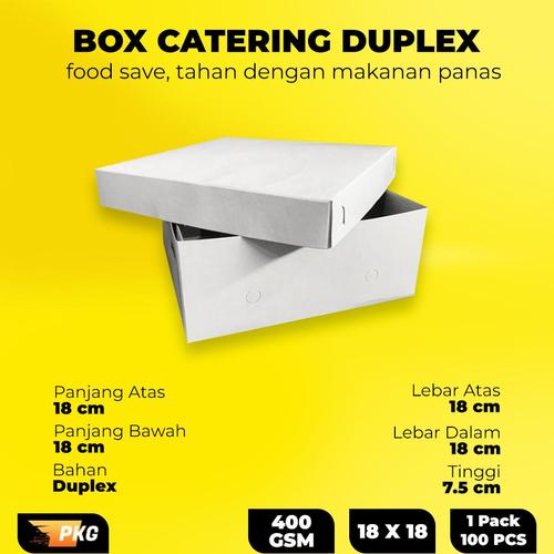 Jual Dus Nasi Duplex 18X18 Tebal 400Gsm / Katering Box Dus Nasi Putih ...