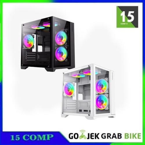 Jual Gamemax Infinity Mini MATX ITX Black White Game-Max Casing Gaming ...