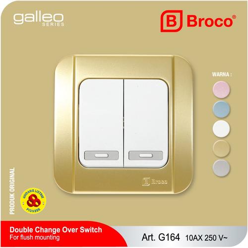 Jual Broco Saklar Seri 2G Gold Galleo G162-57S Tunggal 2 Gang 1 Way ...