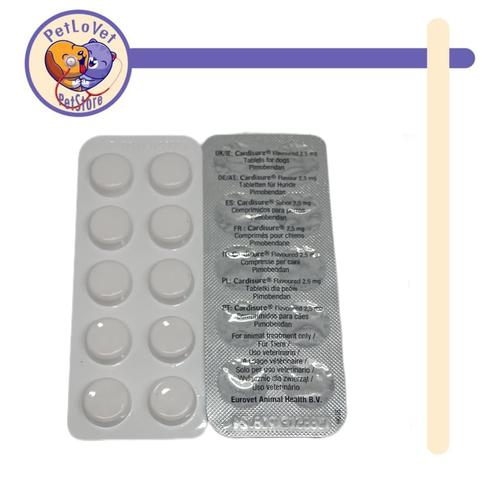 Jual Cardisure pimobendan 2.5mg suplemen jantung anjing per strip 10 ...