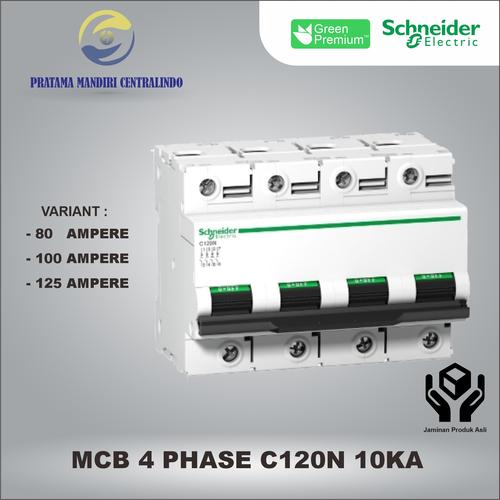 Jual MCB C120N 4 PHASE 10kA SCHNEIDER 4 POLE 4P - 80A/100A/125A ORI SNI - 80A - Jakarta Barat ...