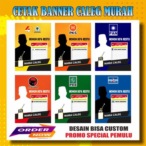 Jual Cetak spanduk Partai Caleg | Ukuran 60 x 80cm | Design Custom ...