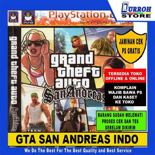 Jual KASET GAME PS 2 - PLAYSTATION 2 GTA SA - COVER, VERSI INDONESIA ...