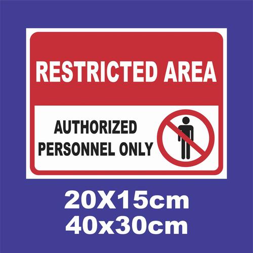 Jual Stiker Restricted Area - Jakarta Pusat - MEDIACETAK | Tokopedia