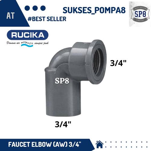 Jual Faucet Elbow / Knie Drat Dalam 3/4" RUCIKA AW - Kota Tangerang Selatan - Sukses Pompa8 ...