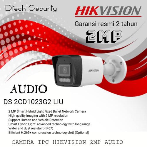 Jual HIKVISION DS-2CD1023G2-LIUF-OUTDOR IP CAMERA AUDIO HYBRID LIGHT ...