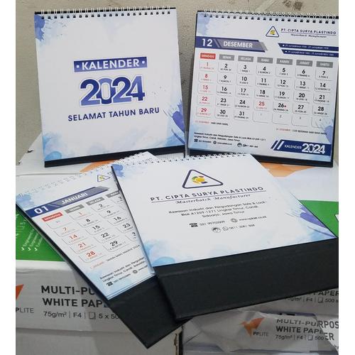 Jual Kalender Meja Uk 20x20 Jilid Spiral Tatakan Linen Full Warna 7 ...