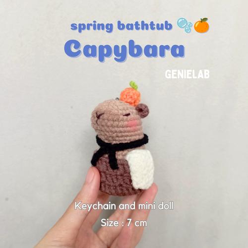 Jual Capybara Crochet Keychain by GENIELAB | handmade gantungan kunci - boneka saja - Kota ...