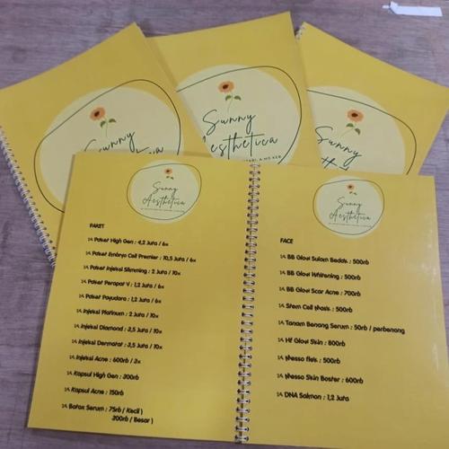 Jual Cetak Buku Menu A4 - Full Print + Laminating Keras - 20 hal ...