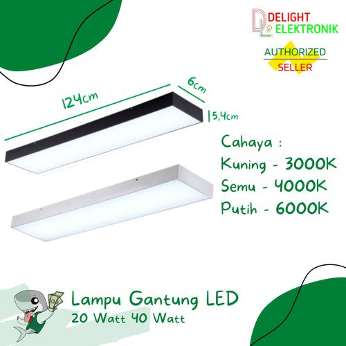 Jual Lampu Gantung LED Hanging Office 20 40W Watt - Hitam, 40 Watt ...