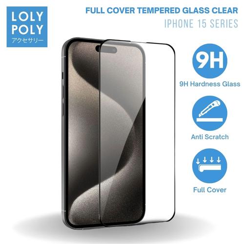 Promo Full Cover Tempered Glass LOLYPOLY Original For iP 15 Series - IP ...