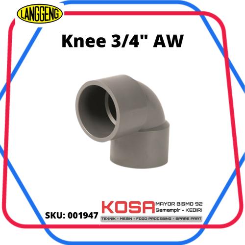Jual Knee PVC AW 3/4 Inch Langgeng Sambungan L Pipa Pvc Knie Knee Elbow ...