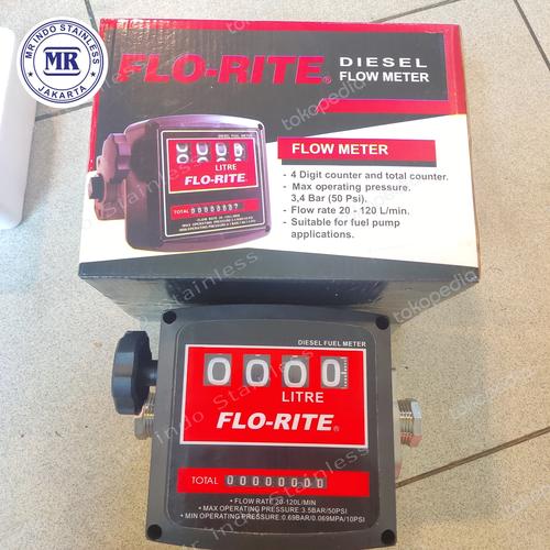 Jual Flow meter solar 4 digit 3/4"Inch / meteran solar / minyak / oil ...