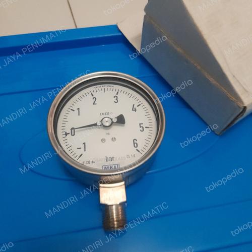 Jual pressure gauge WIKA EN 837-1 (-1....6bar) ½" NPT - Jakarta Barat ...