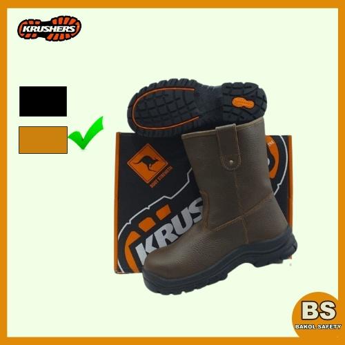 Jual Sepatu Safety Shoes Krusher Texas Brown Original Produk - 45 ...