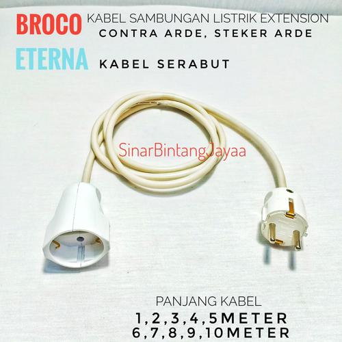 Jual BROCO Kabel Sambungan Listrik Extension ETERNA 1M-10Meter Contra ...