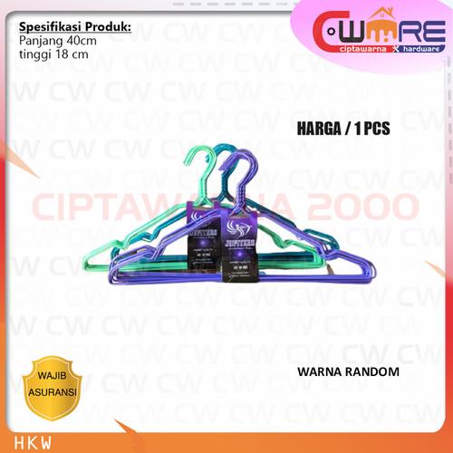 Jual Gantungan Hanger Jemuran Baju 10 pcs Kawat Coating Plastik - POLOS ...