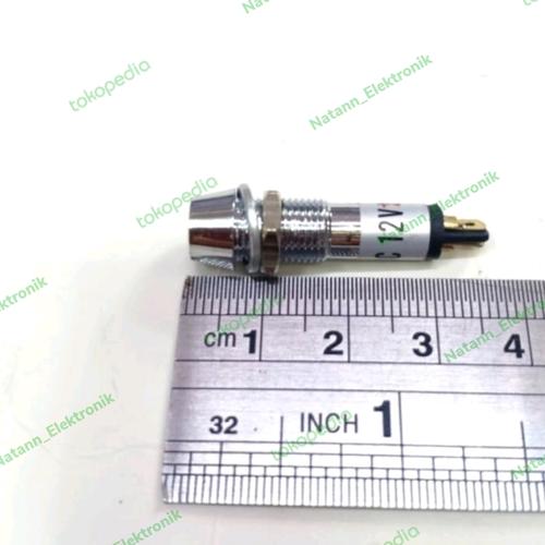 Jual pilot lamp lampu besi nickel 10mm 10 mm dc12v 12vdc 12volt biru ...
