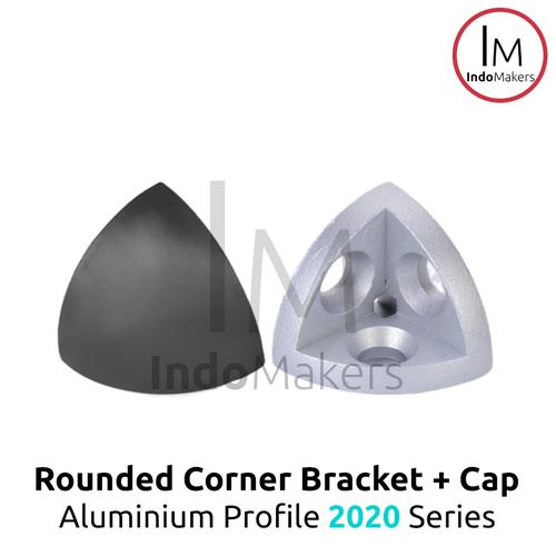 Jual Aluminium Profile Rounded Corner Bracket With ABS Cap Profile 2020 ...