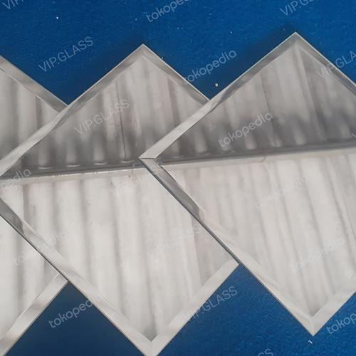 Jual kaca cermin bevel ukuran 21cm x 21 cm BERGARANSI - segitiga - Kab ...