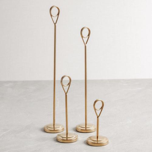 Jual Brewsuniq - Longbottom Menu Card Holder Gold - 4 6 10 & 12 inch ...