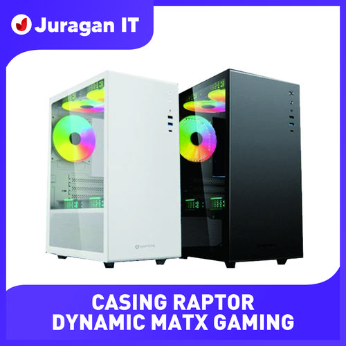 Jual Casing RAPTOR Dynamic - mATX Gaming Case with 3 FAN USB Type-C ...