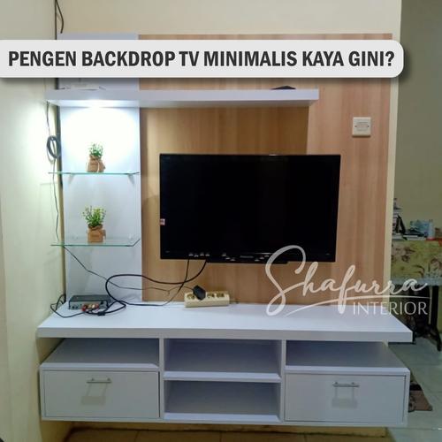 Jual BACKDROP TV MINIMALIS CUSTOM HPL PER METER - HPL Per METER ...
