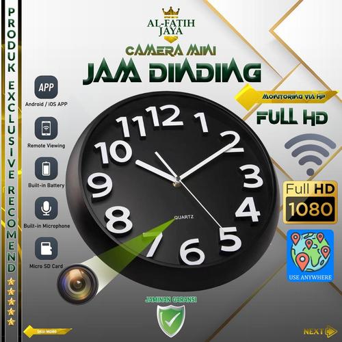 Jual Hidden Spycam IP Camera Wifi Wall Clock Jam Dinding Kamera CCTV Rumah - IP CLOCK PUTIH ...