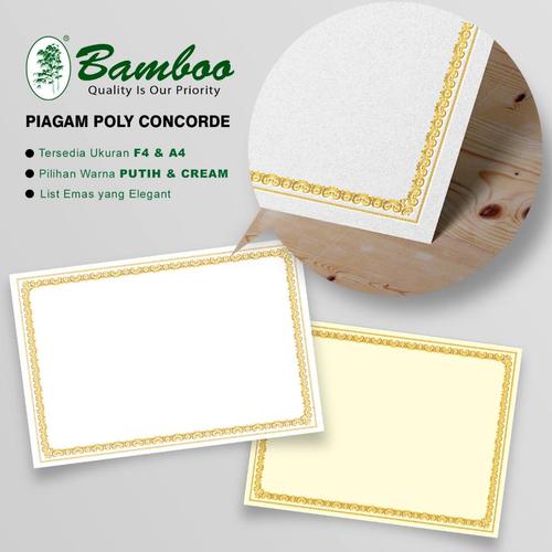 Jual Bamboo Blanko Kertas Piagam Sertifikat Poly Concorde Bingkai [20 ...