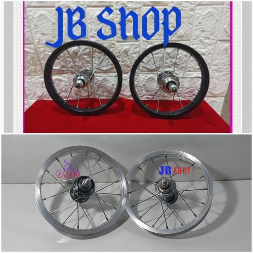 Jual VELG SEPEDA 12 ALLOY WHEEL SET RODA 12 TEBAL STEL JADI MINI BMX ...