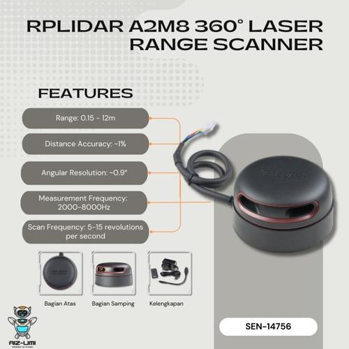 Jual Terbaru Rplidar A2M8 - 360 Degree Lidar Laser Scanner Development ...