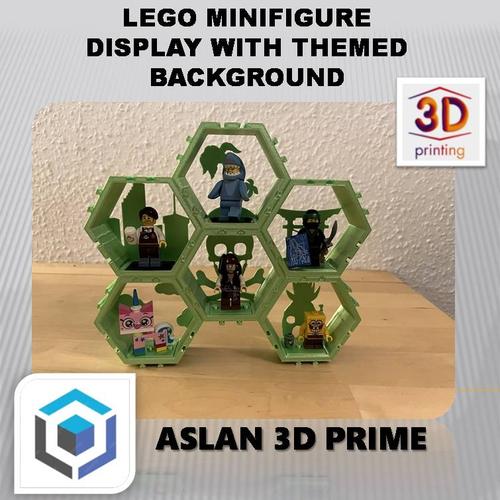 Jual LEGO MINIFIGURE DISPLAY WITH THEMED BACKGROUND Custom Color 3D ...