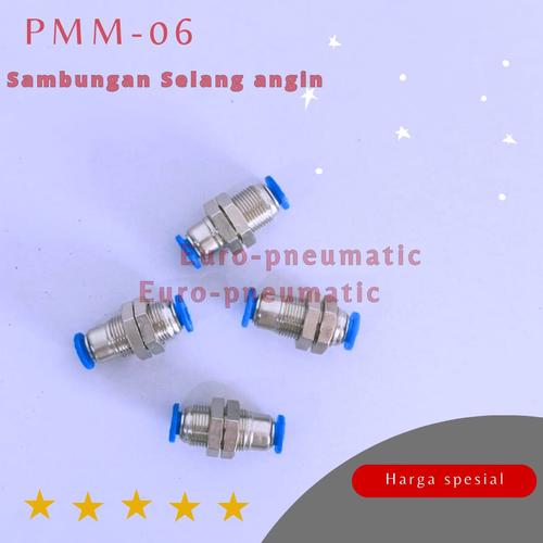 Jual FITTING PNEUMATIC BULKHEAD UNION 06MM ATAU FITTING PMM 6MM ...