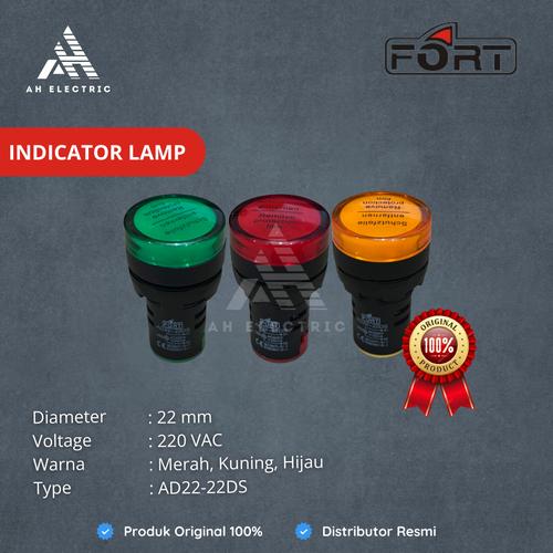 Jual FORT Pilot lamp 220V 22mm / Indikator lamp LED / Indicator lamp ...