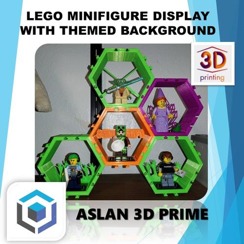 Jual LEGO MINIFIGURE DISPLAY THEMED BACKGROUND SET 2 Custom Color 3D ...