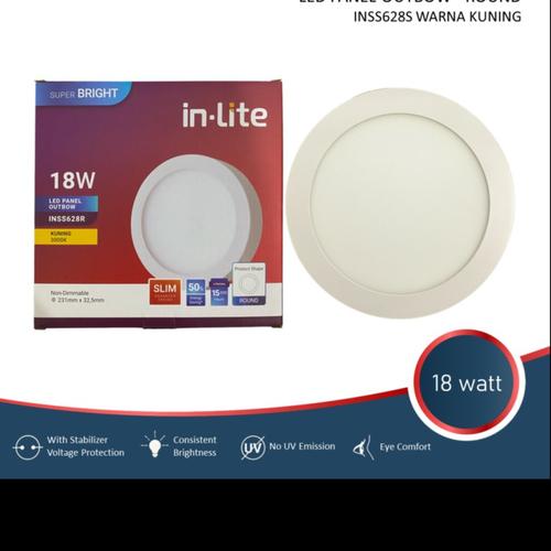 Jual InLite INSS628R Downlight Panel Outbow OB Bulat Plafon 18W 18Watt ...