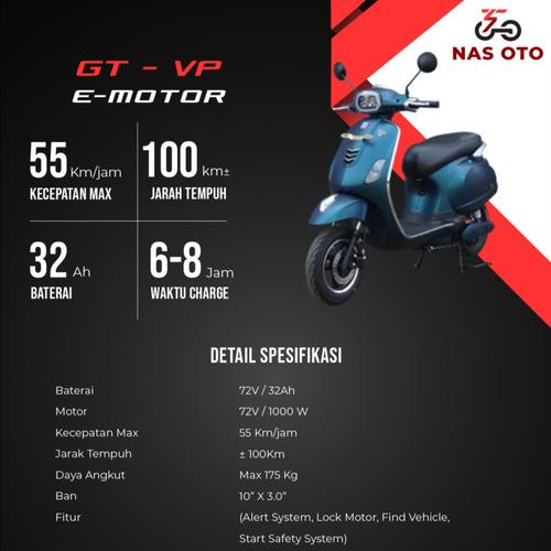 Jual motor subsidi listrik, Green Tech VP - SLA, Kuning - Kota Surabaya ...