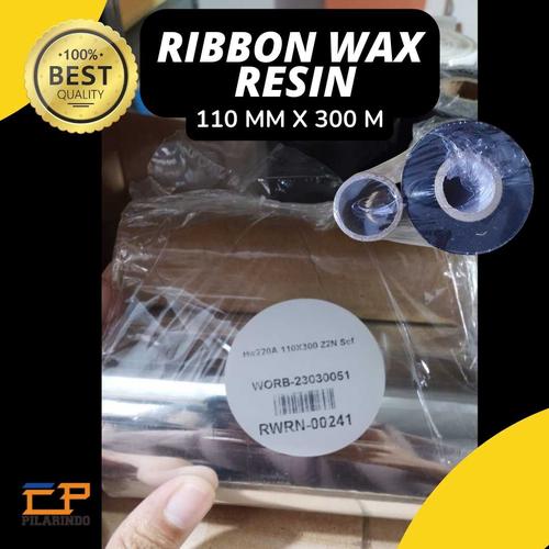 Jual RIBBON BARCODE WAX RESIN UKURAN 110 X 300 METER - DOUBLE CORE ...