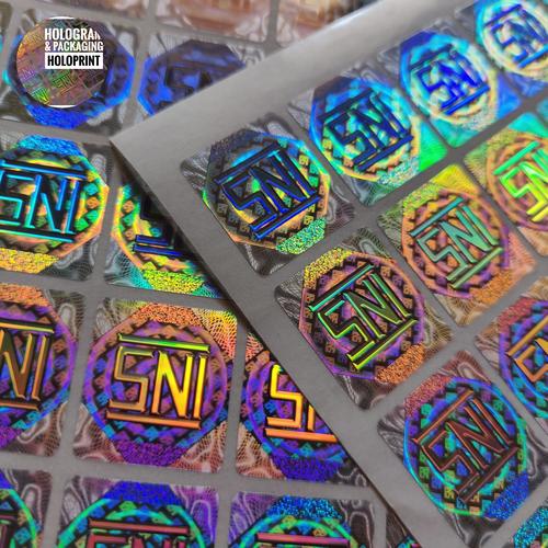 Jual Stiker Hologram 3D SNI Silver Besar 1.6x1.8 cm. isi 72 pcs/lembar ...
