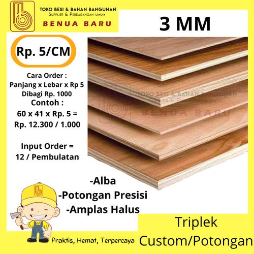Jual Triplek Multiplek Custom 3 MM Alba / Triplek Multiplek Potongan 3 ...
